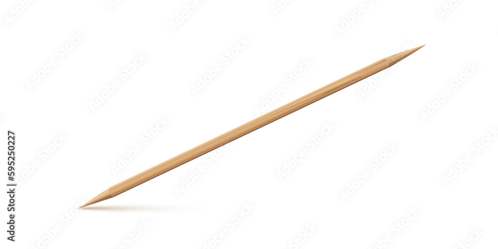 Sharp bamboo wooden toothpick for teeth. Wood disposable bamboo thin ...