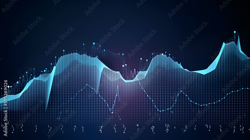 Digital Stock Market - Creative Image of a Stock Chart with ...