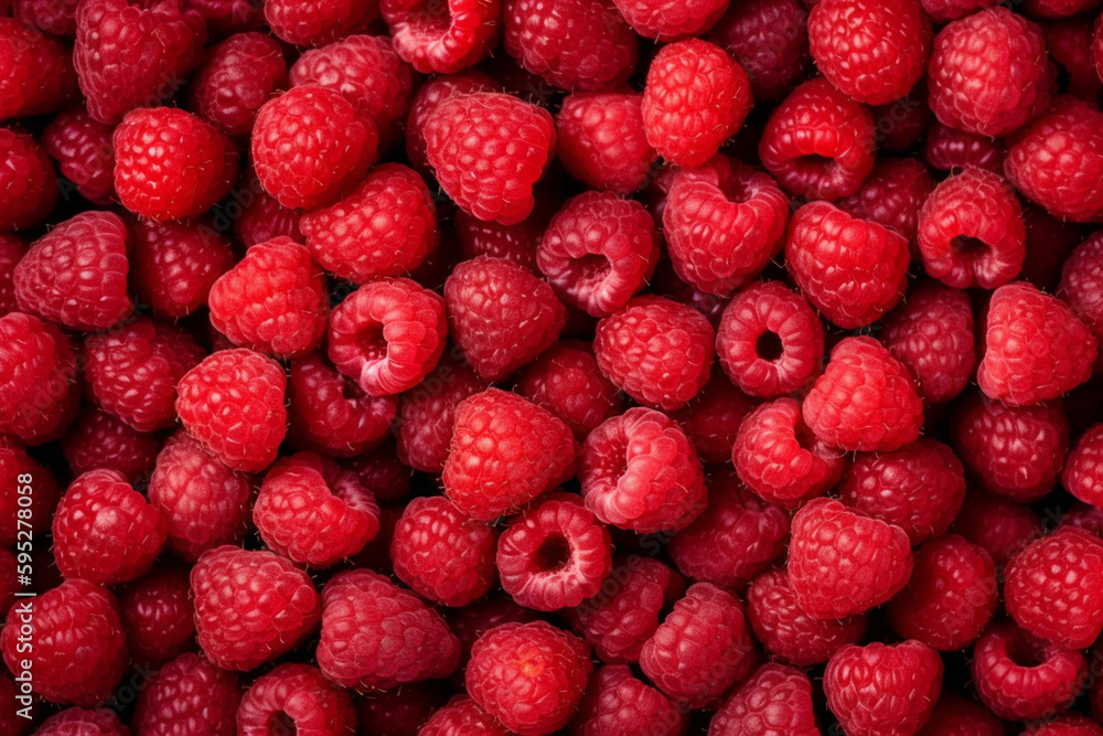 Fresh raspberries background closeup, raspberry texture, fruit summer ...
