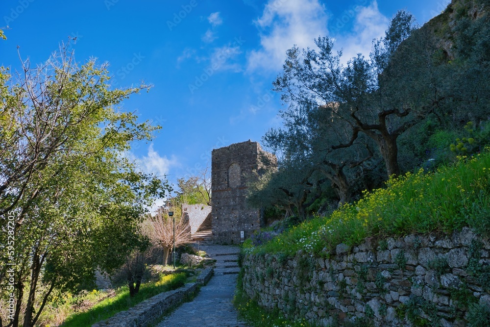 Byzantine castle state of Mystras, Greece Medieval Art. Medieval ...