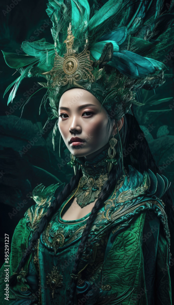 Mythical chinese goddess, a legend from the ancient China. Generative ...