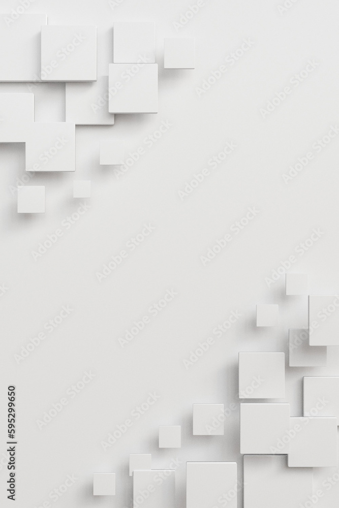 Abstract white texture 3d paper art style vector background can be used in cover design, book ...