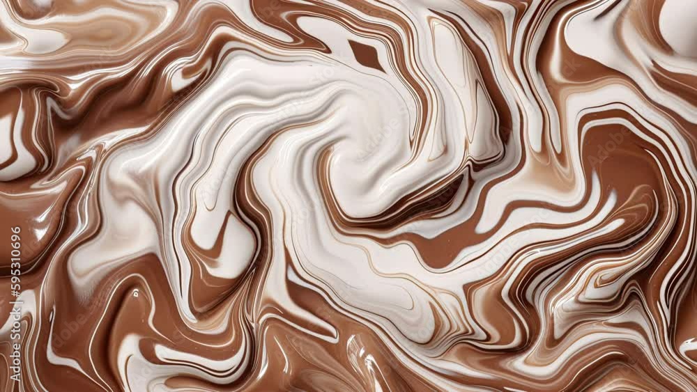 Abstract brown choco liquid motion video, creative fluid art with slow ...