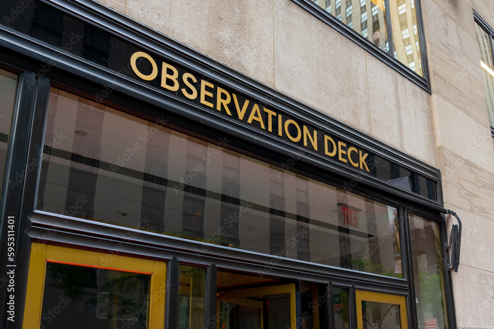 New York, NY, USA - August 21, 2022: Rockefeller Center Observation ...