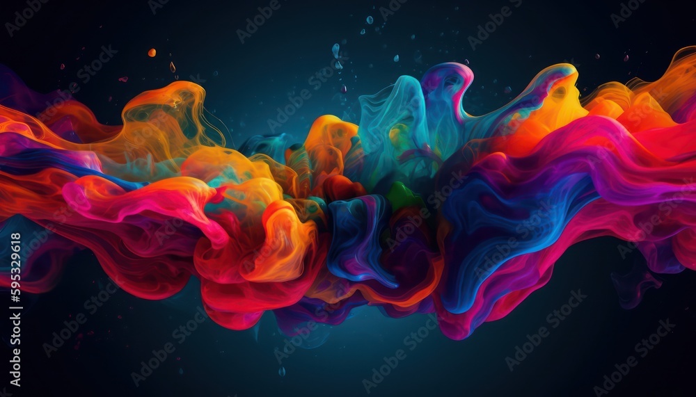 Liquid colors. Modern colorful background of flow and paints. Wave ...