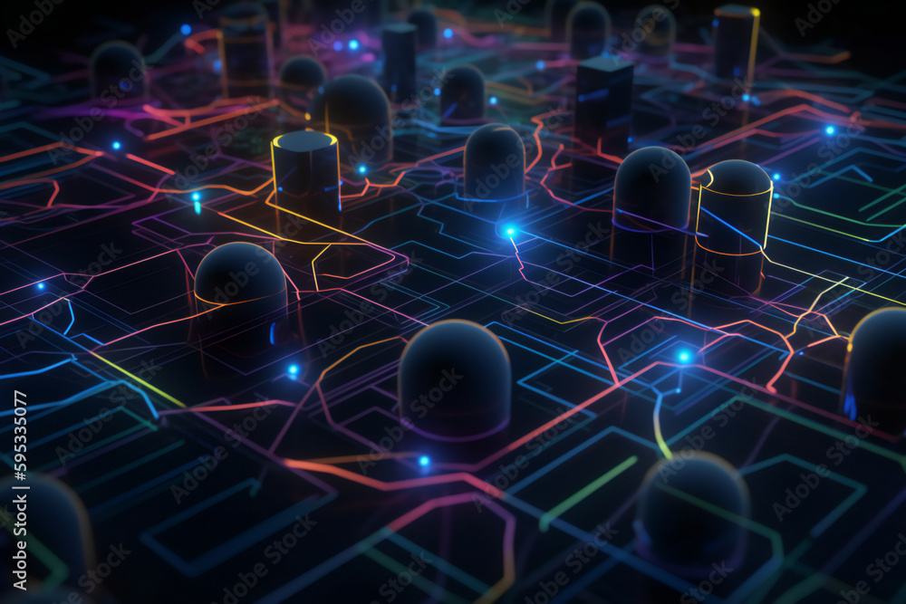 Advanced AI network for powerful artificial intelligence technology ...