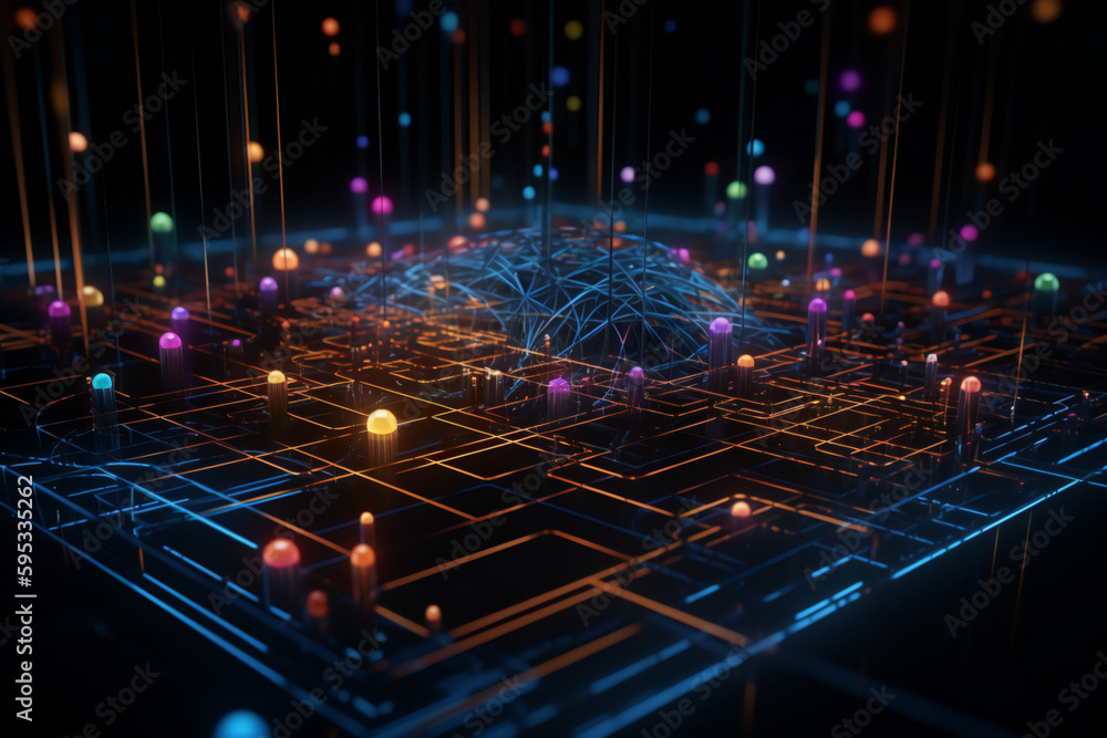 Advanced AI network for powerful artificial intelligence technology ...