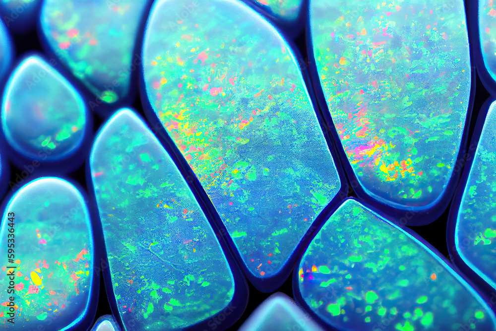 Opal stone abstract macro background. Iridescent rainbow opalescent ...