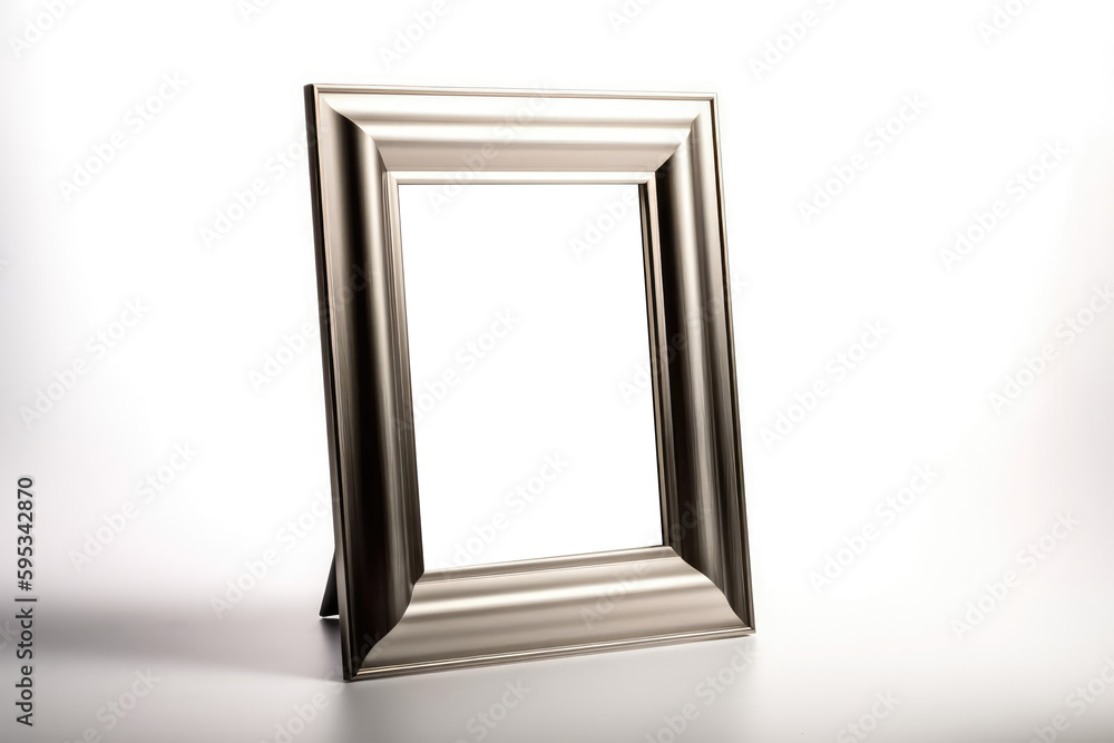 Brushed Nickel Frame With Elegant Simplicity. Blank Frame, Png ...