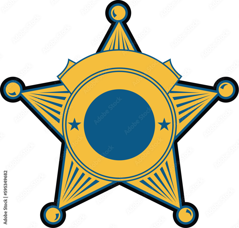 Sheriff Star Badge Vector
