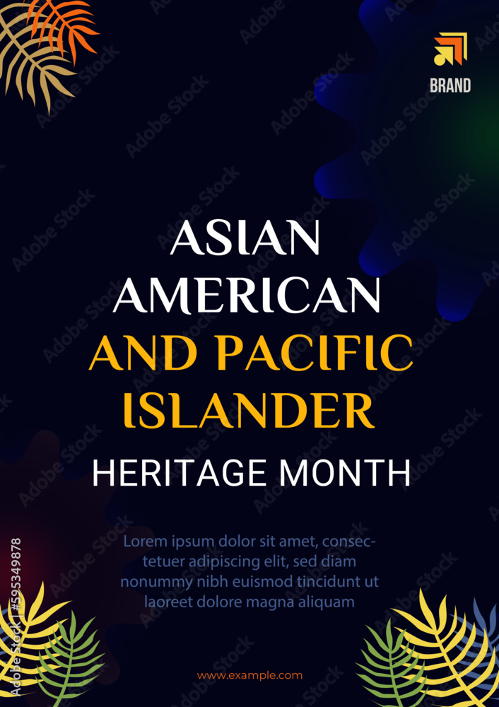 Asian American and Pacific Islander Heritage Month. Vector poster for ...