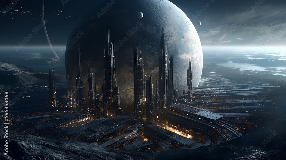 planet earth viewed from low earth orbit with moon in the background ...