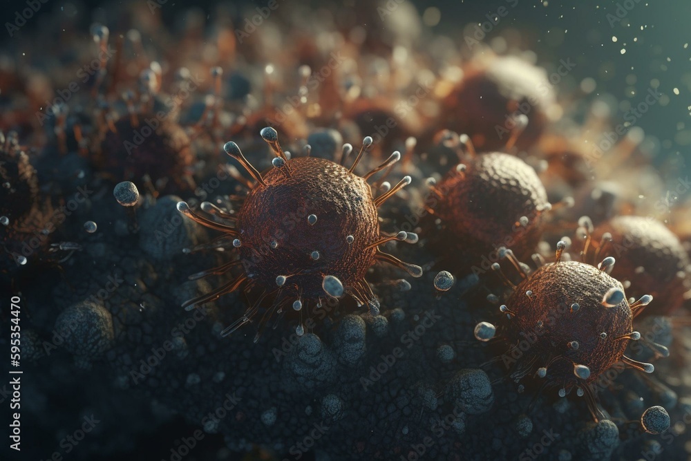 Medical background with highly contagious monkeypox virus, a zoonotic ...