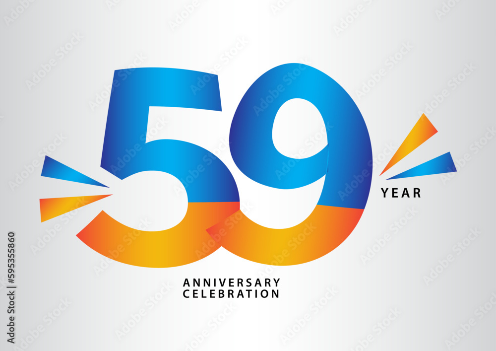 59 year anniversary celebration logotype vector, 59 number design, 59th ... 59 year anniversary celebration logotype vector, 59 number design, 59th ...