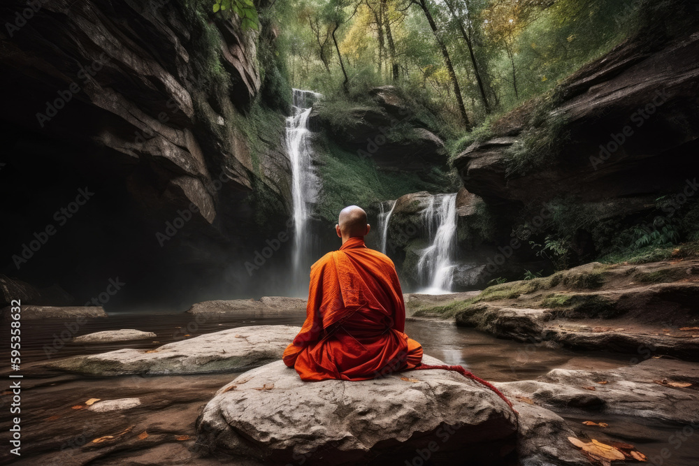 Tibetan Monk Meditating