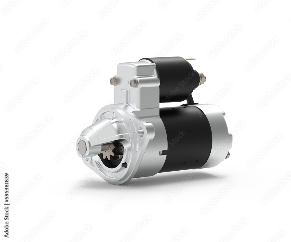 Car starter also self-starter, cranking motor, or starter motor ...