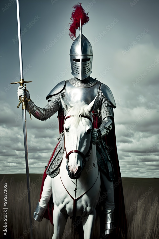 holding a giant silver sword knight of swords tarot inspired young ...