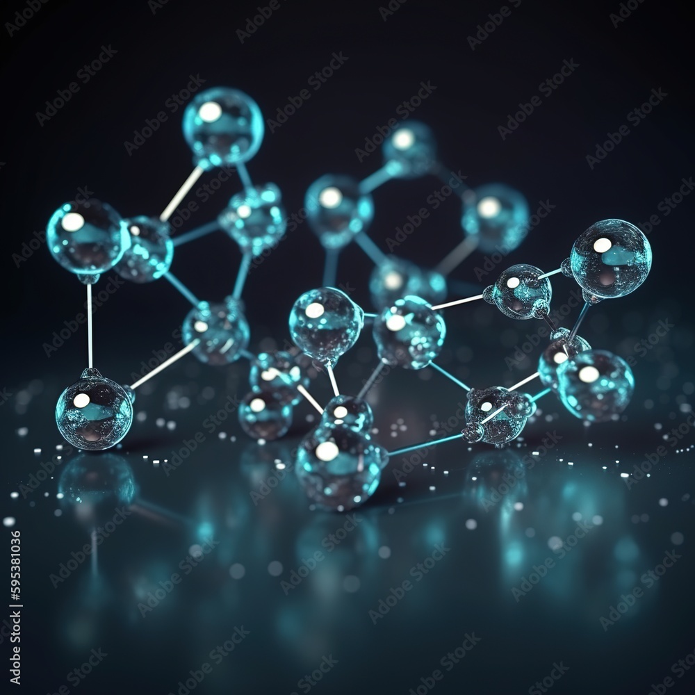 Science background with molecules and atoms. generative ai Stock ...