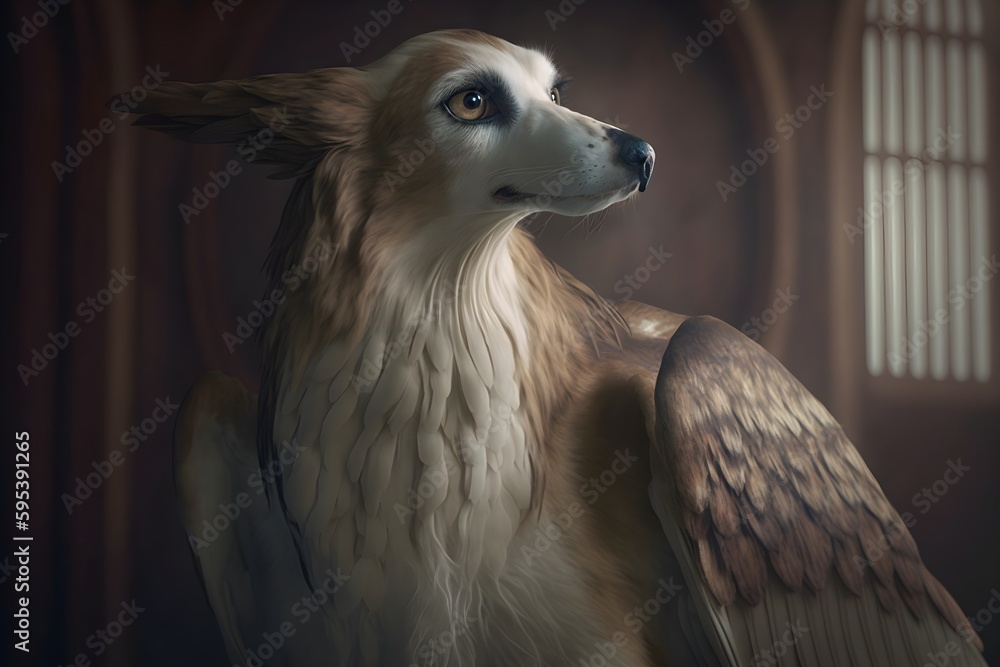 sphinx species that looks like a cross between a borzoi and a barn owl ...
