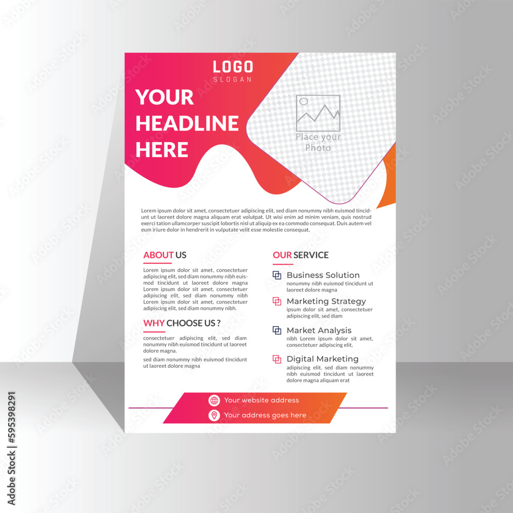 Modern flyer design for advertising promotion and growth company ...