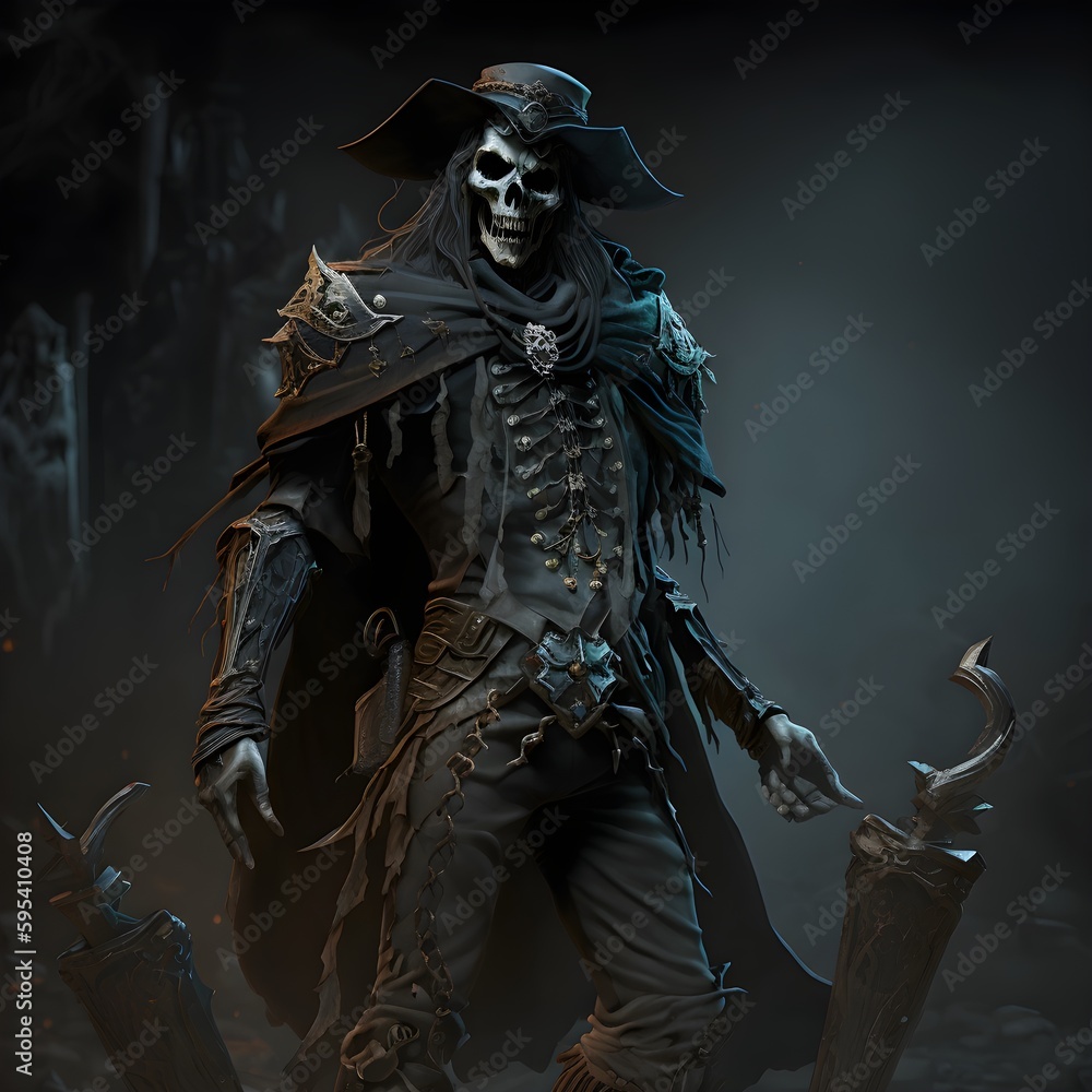 Character design human male grim undertaker in light skin tight clothes ...