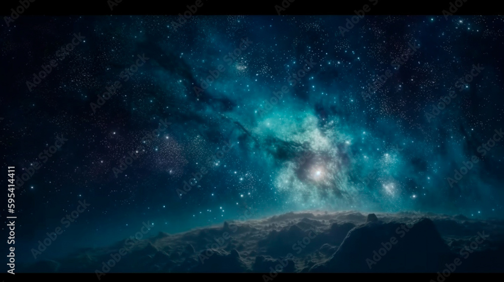 Star field in high quality; vivid night sky. Space nebula and galaxies ...
