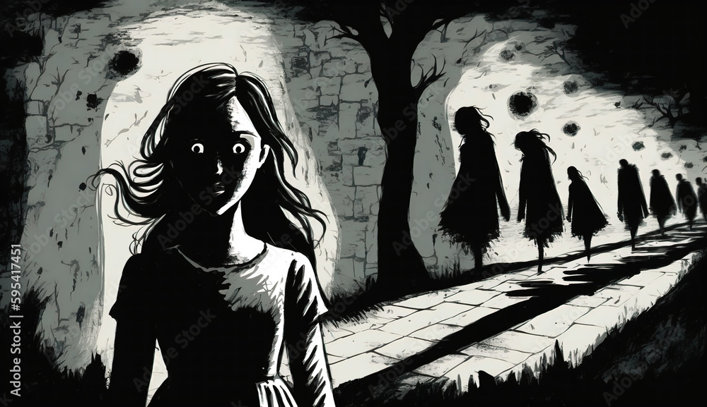 dark shadows chasing people mental health concept, depression, Anxiety ...