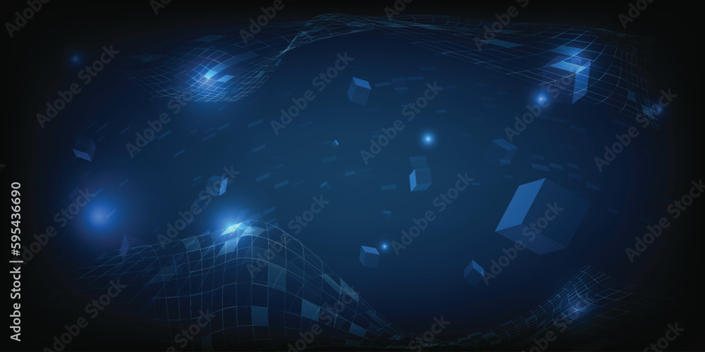 Vector illustrations of Futuristic digital technology with dynamic ...