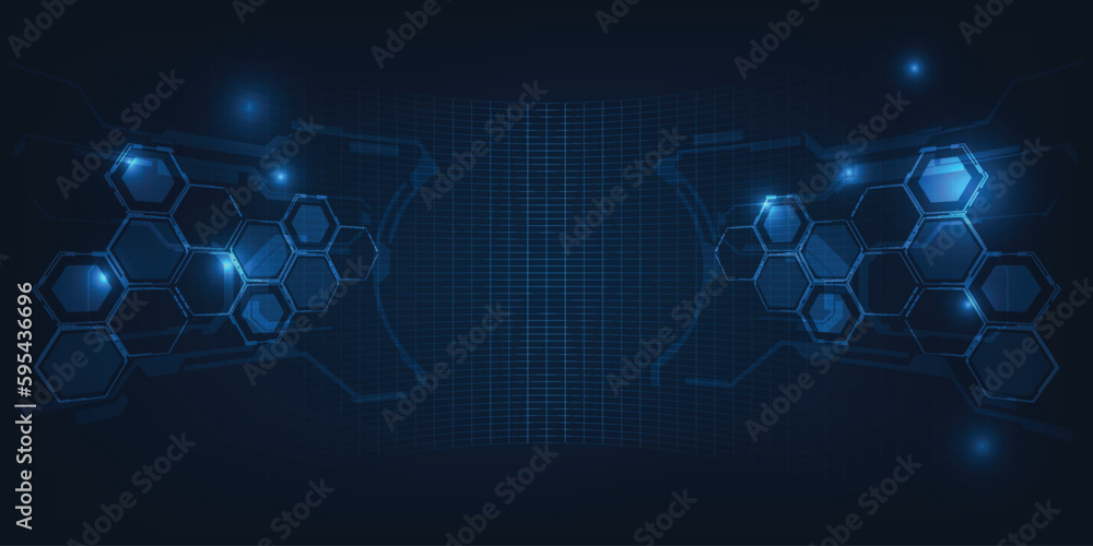 Vector illustrations of futurstic digital innovation and technology ...