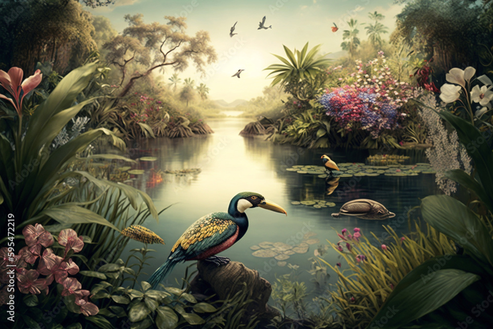 Poster Generative AI: Crafting Harmonious Ecosystems – Wall Art | UkPosters