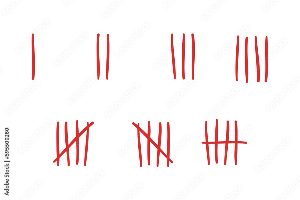 Tally mark icon isolate on transparent background. Stock Illustration ...