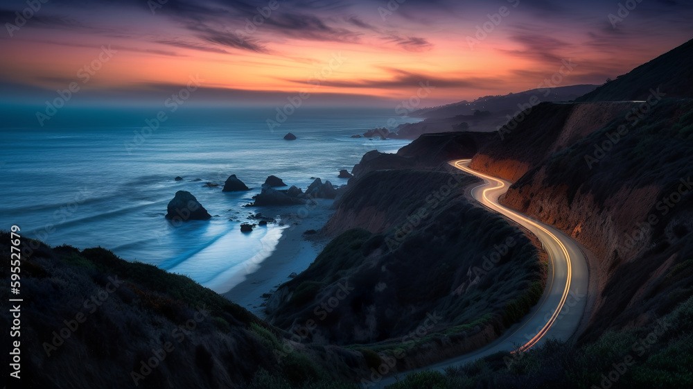 A mesmerizing, panoramic photograph of the legendary California Route 1 ...