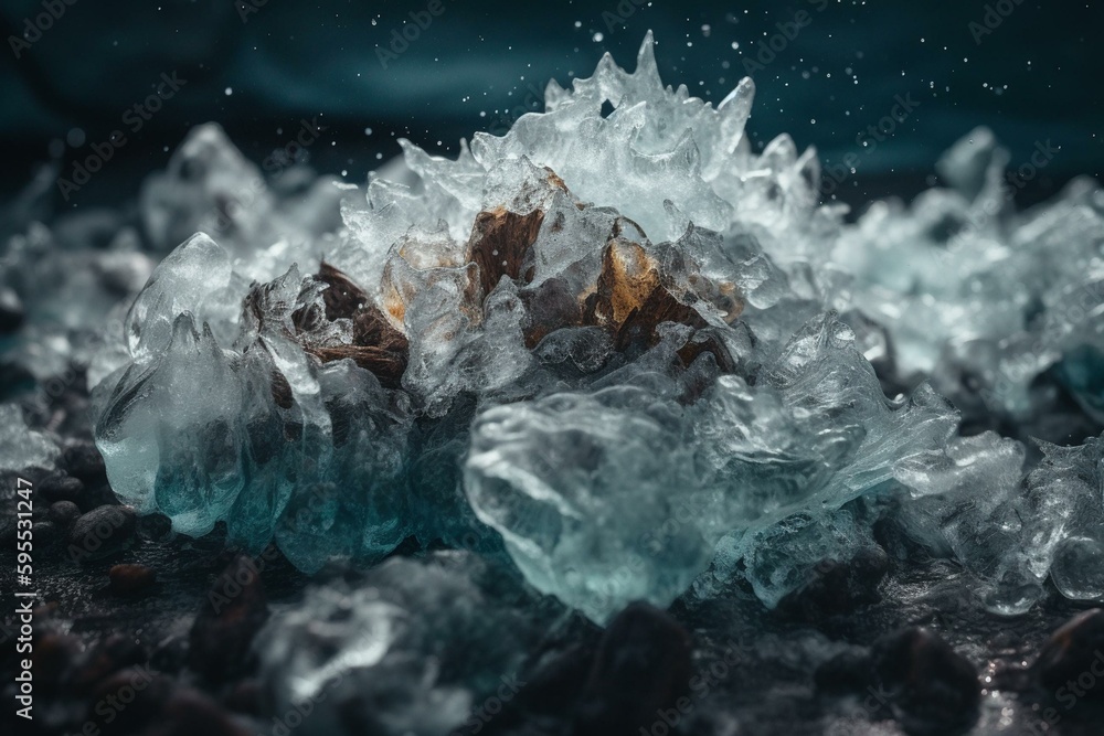 Crushed ice forms stunning overlay, perfect for any season. Generative ...