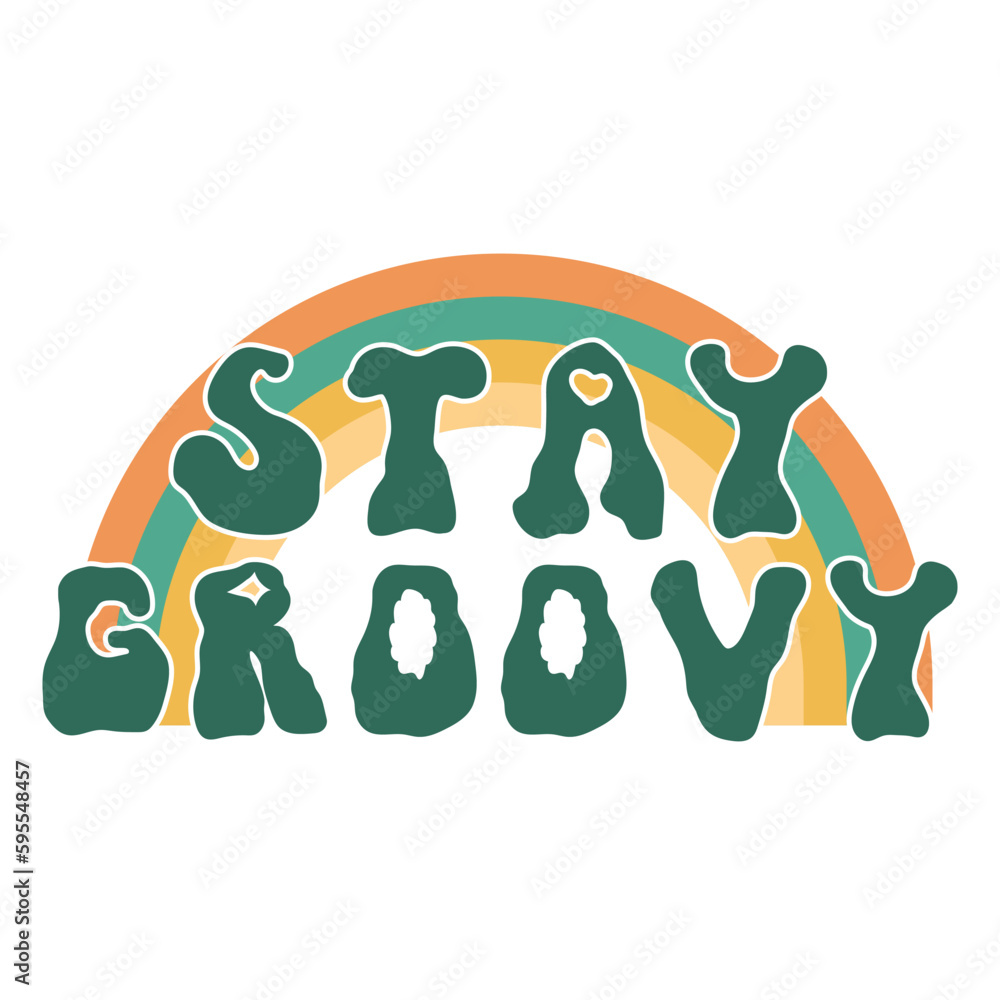 Retro stay groove sublimation print vector isolated on white background ...