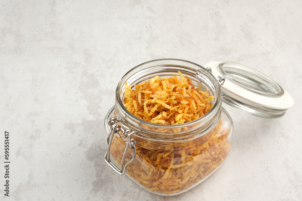 Kering Kentang Mustofa, sweet and spicy potato sticks. Indonesian ...