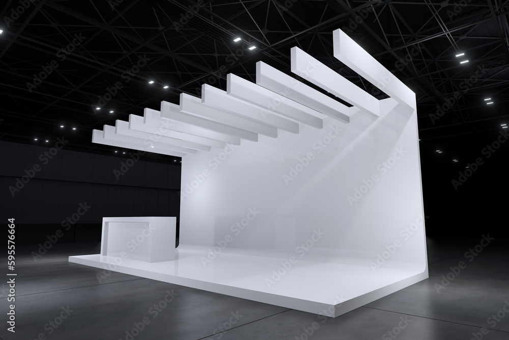 Exhibition stand for mockup and Corporate identity,Display design.Empty ...
