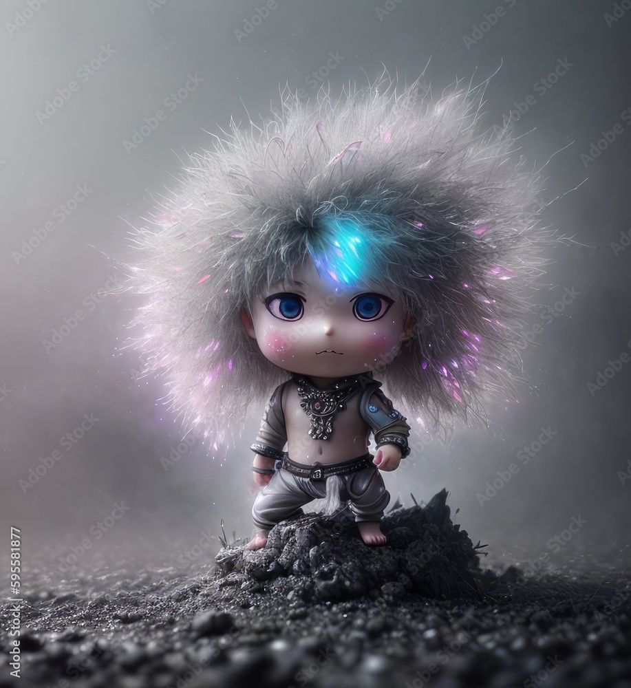 A chibi boy from another dimension, a space child, Generative AI Art ...