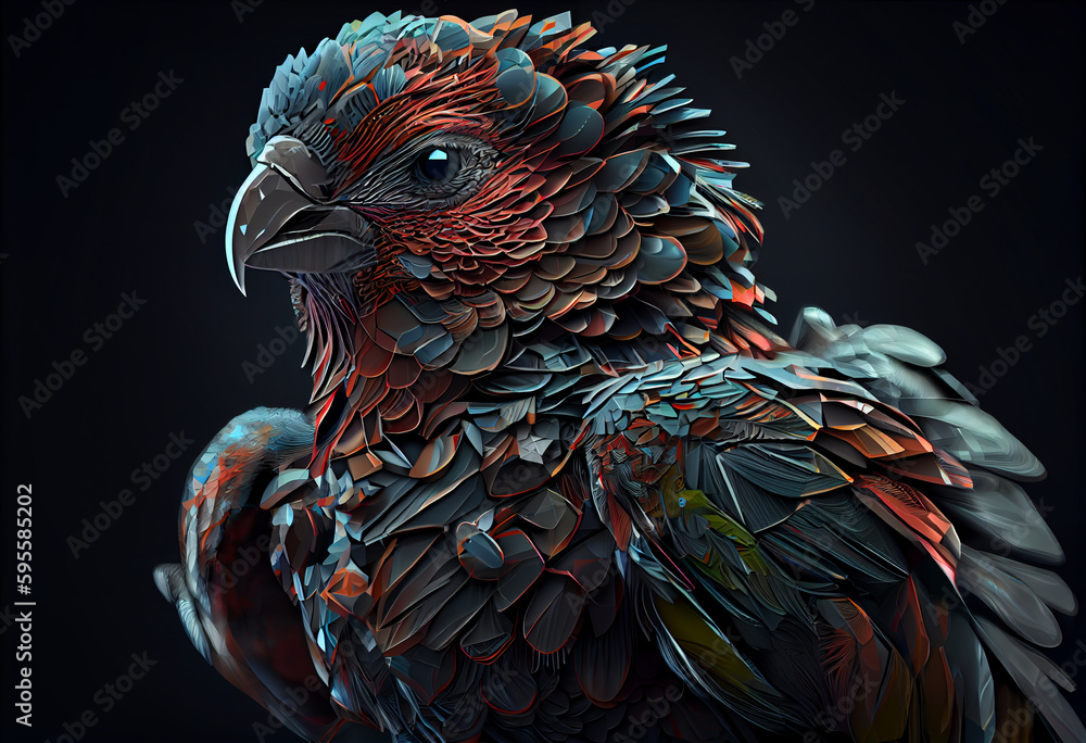 blue and yellow macaw concept, contemporary colors and mood social ...