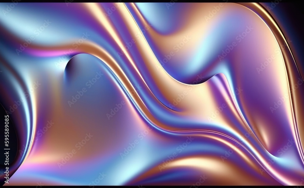 Metallic abstract wavy liquid background layout design tech innovation ...