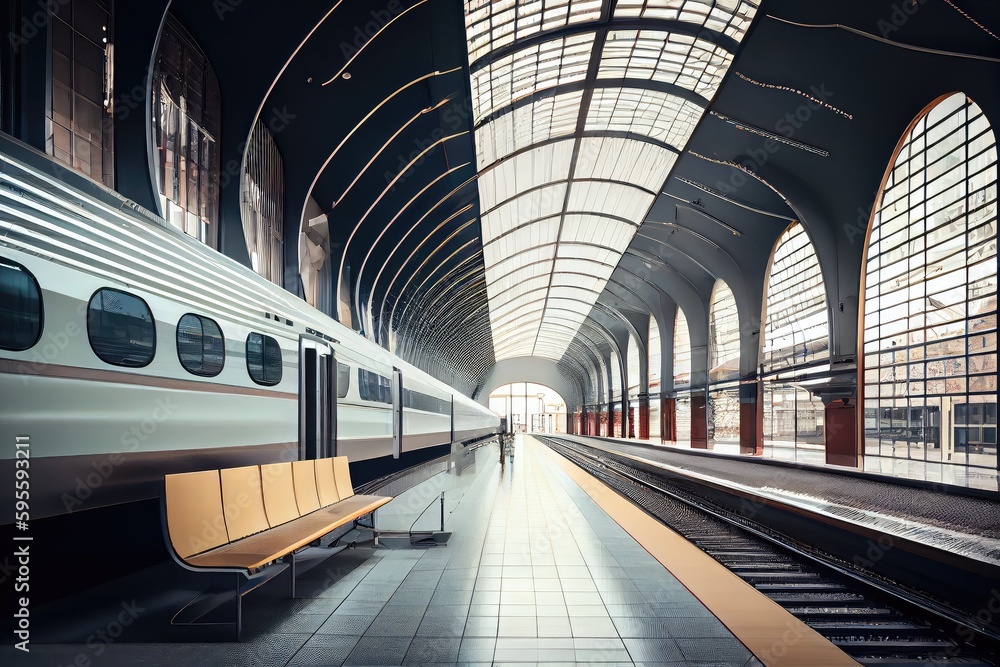 refurbished train station with modern amenities and sleek design ...