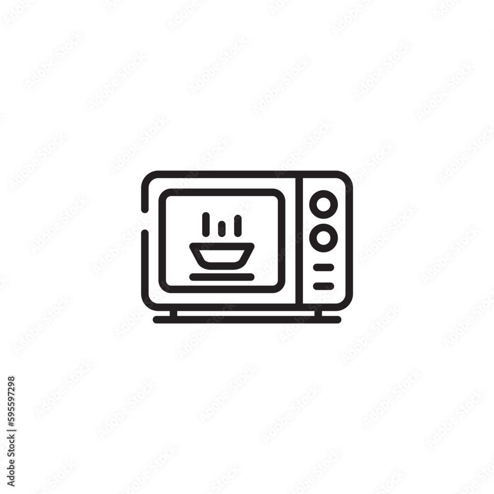 microwave icon microwave oven logo for app web logo banner button icon ...