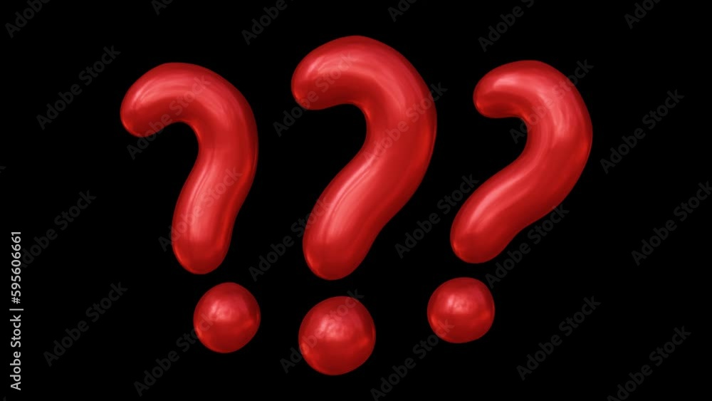 Animation of three red question marks symbols Loop Background. 3D ... Animation of three red question marks symbols Loop Background. 3D ...