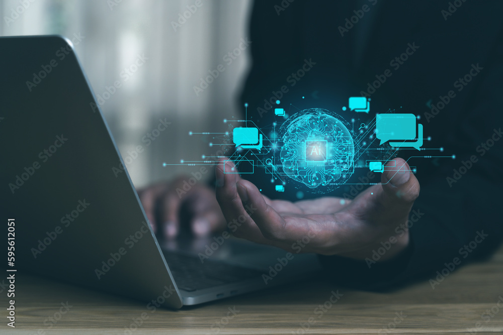 Business artificial intelligence (Ai) Chat GPT bot. Intelligent ...