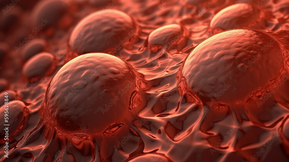 Abstract microscopic 3d background design with shapes and structures ...