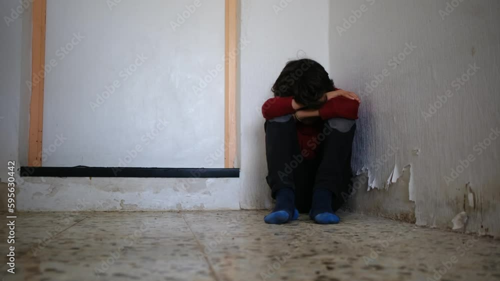 domestic violence. little boy with bruises and abrasions autistic on ...