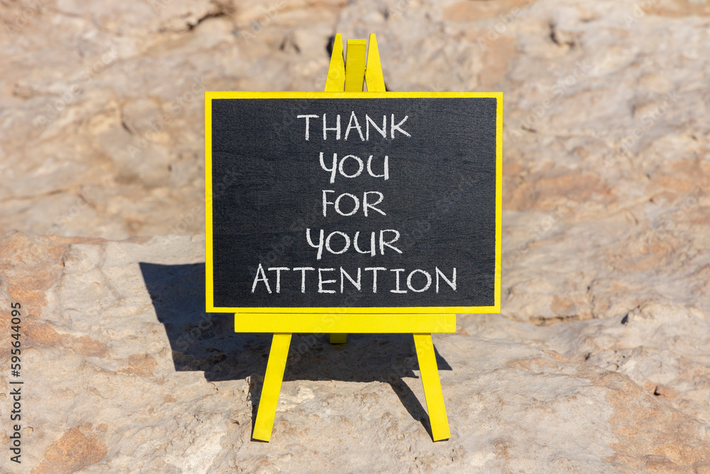 Thank you for attention symbol. Concept words Thank you for your ...