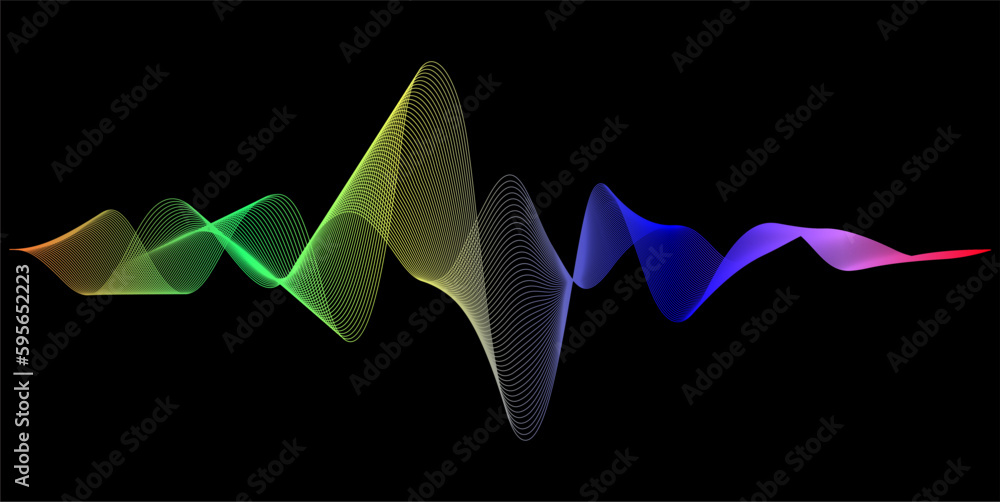 Abstract wave element for design. Digital frequency track equalizer ...