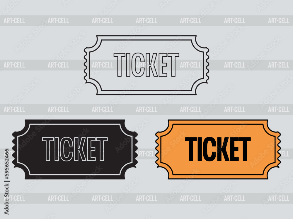 Ticket SVG, Ticket Clipart, Ticket Silhouette, Train Ticket SVG, cut ...