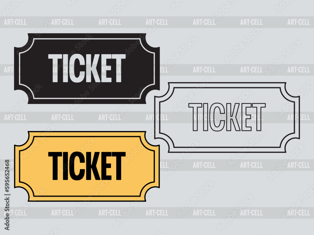 Ticket SVG, Ticket Clipart, Ticket Silhouette, Train Ticket SVG, cut ...