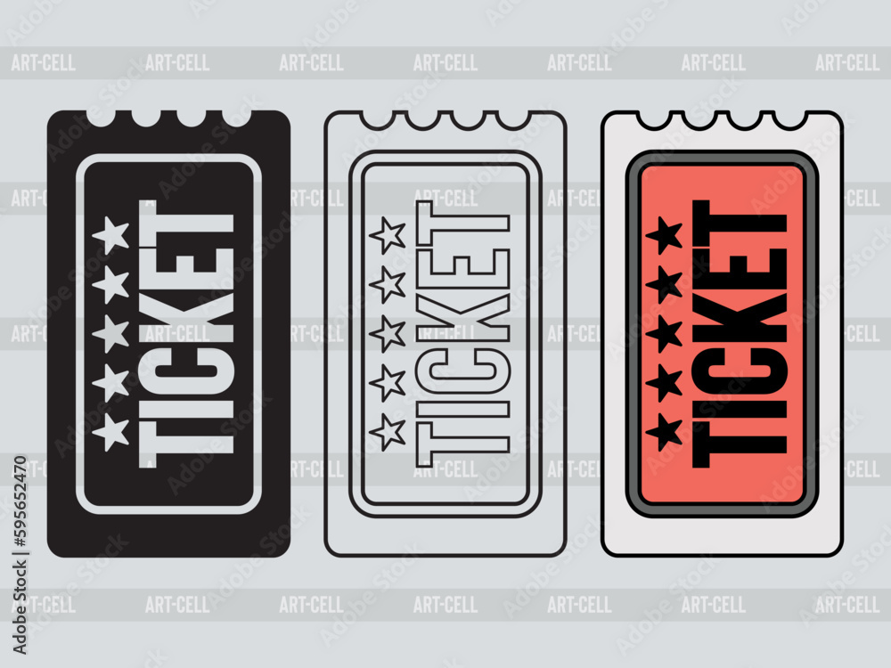 Ticket SVG, Ticket Clipart, Ticket Silhouette, Train Ticket SVG, cut ...